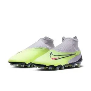 Nike Phantom Gx Elite Gripknit Df Fg Football Boots - Barely Volt/barely Grape/gridiron