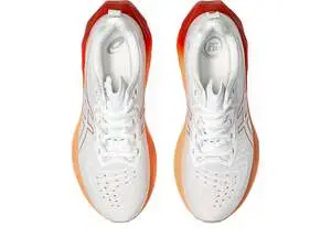 Asics Novablast 4 Lace-up Athletic Sneakers - White/orange/red