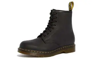 Dr. Martens 1460 Greasy Leather Combat Boots - Black