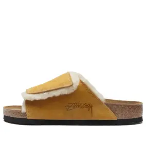 BIRKENSTOCK X Stussy Shearling Slide - Caramel