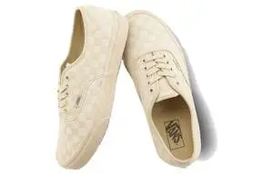 VANS Authentic Mono Checkerboard Sneakers - Beige/white