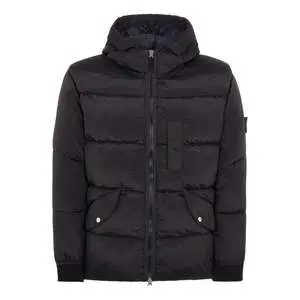 Stone Island Nylon Metal Hooded Down Jacket - Black