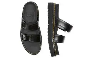 Dr. Martens Myles Brando Leather Buckled Platform Sandals