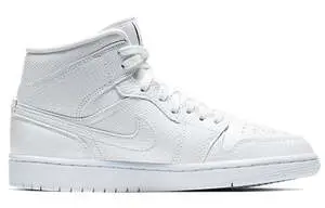 JORDAN 1 Mid " Snakeskin" Sneakers - White