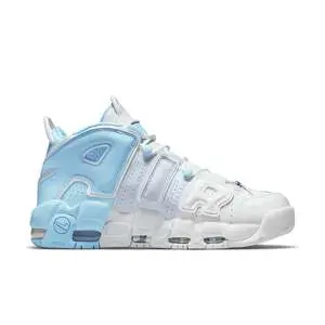 Nike More Uptempo High Top Sneakers - White/light Blue