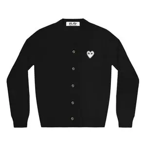 Play Comme Des Garcon Cardigan With Emblem - Black