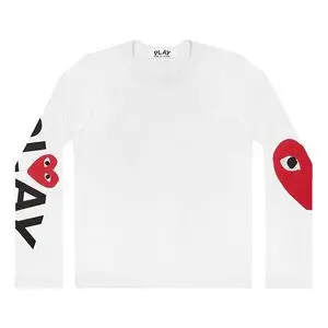 Play Comme Des Garcon Long Sleeve With Graphic Detail - White