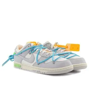 Nike X Off-white Dunk Low "lot 02 Of 50" Sneakers - Gray/white