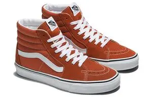VANS Color Theory Sk8-hi High Top Lace-up Sneakers - Red/white