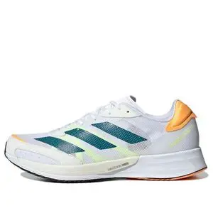 Adidas Adizero Adios 6 Athletic Sneakers - White/orange/blue
