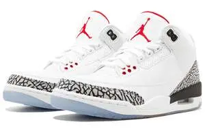 JORDAN 3 Retro Nrg 'free Throw Line' Sneakers - White/fire Red/cement Grey