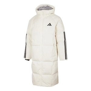 Adidas Long Down Jacket With Hood - Black/white