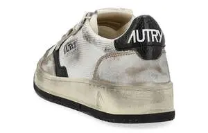 AUTRY Low Super Vintage Mesh Sneakers - White/black