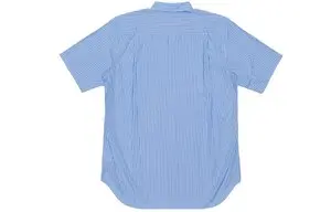 Play Comme Des Garcon Striped Short Sleeve Shirt With Emblem