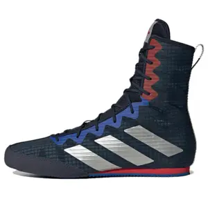 Adidas Box Hog 4 High Top Lace Up Athletic Shoes - Legend Ink/silver Metallic/grey Two