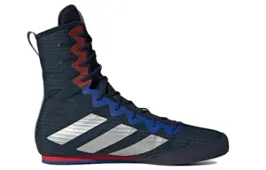 Adidas Box Hog 4 High Top Lace Up Athletic Shoes - Legend Ink/silver Metallic/grey Two