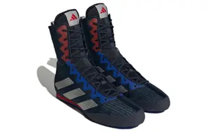 Adidas Box Hog 4 High Top Lace Up Athletic Shoes - Legend Ink/silver Metallic/grey Two