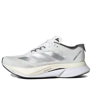 Adidas Adizero Boston 12 Athletic Sneakers - Cloud White/silver Metallic/grey Five