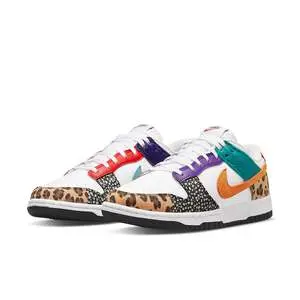 Nike Dunk Low Se Safari Mix Sneakers - White/black/blue