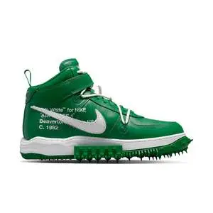Nike X Off-white Air Force 1 Mid Sp Leather 'pine Green - Pine Green/white-white