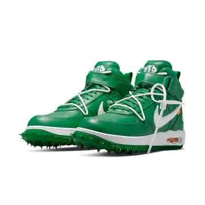 Nike X Off-white Air Force 1 Mid Sp Leather 'pine Green - Pine Green/white-white