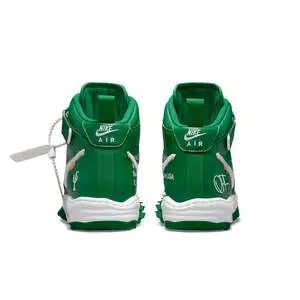 Nike X Off-white Air Force 1 Mid Sp Leather 'pine Green - Pine Green/white-white