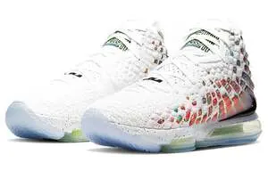 Nike Lebron 17 'air Command Force' Basketball Sneakers - White