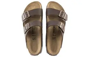 BIRKENSTOCK Arizona Birko Flor Slides - Brown