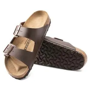 BIRKENSTOCK Arizona Birko Flor Slides - Brown