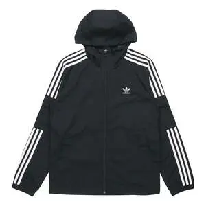 Adidas Originals 3-stripes Wb Fz Hoodie Jacket For - Black
