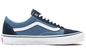 VANS Skate Old Skool Navy Checkerboard Sneakers - Blue/white