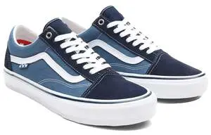 VANS Skate Old Skool Navy Checkerboard Sneakers - Blue/white