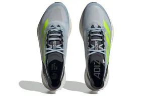 Adidas Adizero Boston 12 Athletic Lace-up Sneakers - Wonder Blue/lucid Lemon/carbon