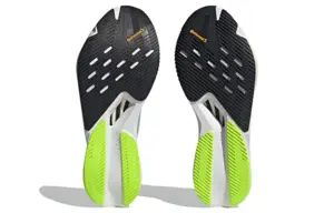 Adidas Adizero Boston 12 Athletic Lace-up Sneakers - Wonder Blue/lucid Lemon/carbon