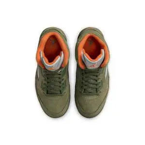 JORDAN 5 Retro High Top Sneakers - Army Olive/solar Orange