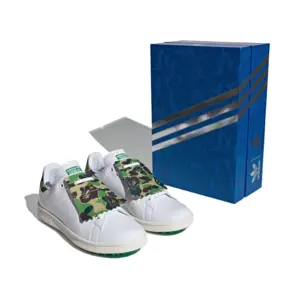 Adidas X A Bathing Ape Stan Smith Golf 'cloud White Green - Cloud White/cloud White-green