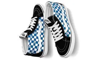 VANS Sk8-mid Checkerboard Sneakers - Bluewhite