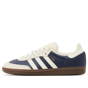 Adidas Adidas Samba Lace-Up Sneakers Night Indigo/cream White/gold Metallic