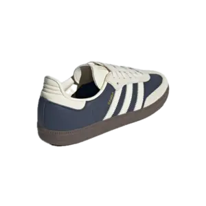 Adidas Samba Lace-up Sneakers - Night Indigo/cream White/gold Metallic