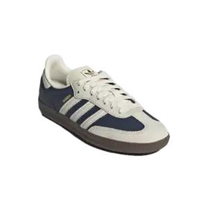 Adidas Samba Lace-up Sneakers - Night Indigo/cream White/gold Metallic