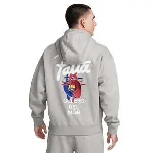 Nike Fc Barcelona X Patta Solo Swoosh Hoodie 'grey - Grey/multi-color