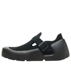 BIRKENSTOCK Reykjavik Nubuk Leather Mary Jane Style Shoes - Black