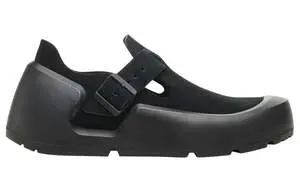 BIRKENSTOCK Reykjavik Nubuk Leather Mary Jane Style Shoes - Black
