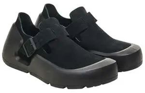 BIRKENSTOCK Reykjavik Nubuk Leather Mary Jane Style Shoes - Black
