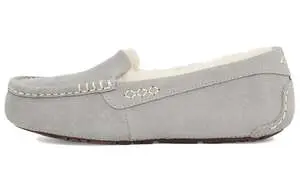 UGG Ansley Suede Moccasin Slippers - Grey