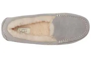 UGG Ansley Suede Moccasin Slippers - Grey