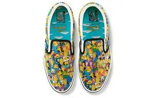 VANS The Simpsons X Comfycush Slip-on 'springfield' Sneakers - Yellow/white