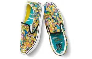 VANS The Simpsons X Comfycush Slip-on 'springfield' Sneakers - Yellow/white