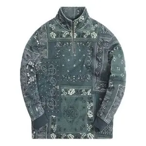 Kith Deconstructed Bandana Quarter Zip - Green