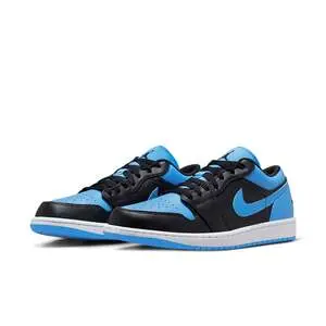 JORDAN Air 1 Low Black University Blue Sneakers - Black/university Blue